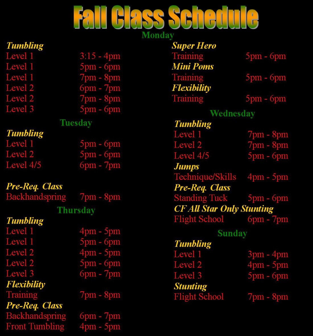 Classes | CheerForce Fresno