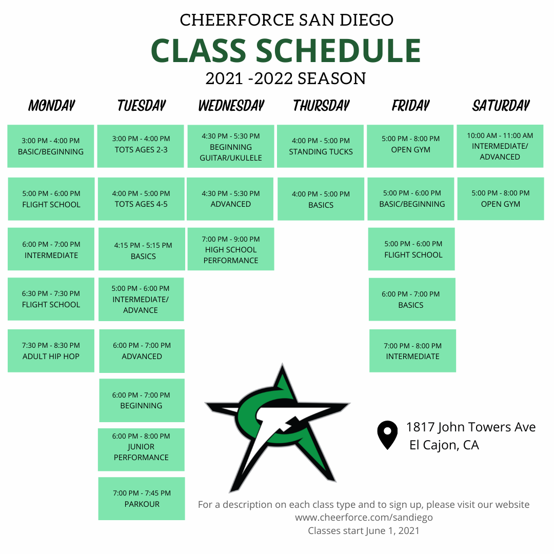 Tumbling Classes | CheerForce San Diego